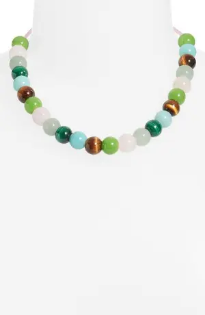 Nest Jewelry Long Gemstone Cord Necklace