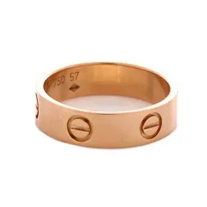 CARTIER Love Band Ring 18k Rose Gold