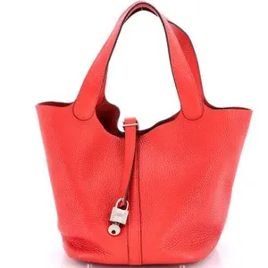 Hermès Picotin Lock Bag Clemence Mm - Red