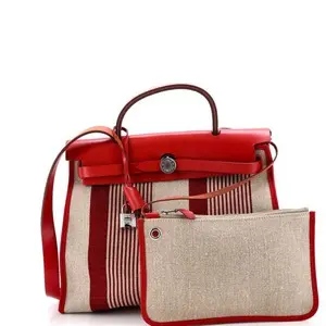 Hermès Herbag Zip H Vibration Toile And Leather 31