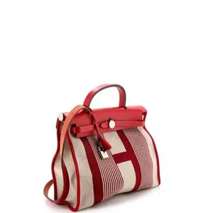 Hermès Herbag Zip H Vibration Toile And Leather 31