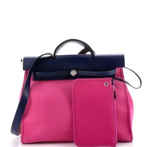 Hermès Herbag Zip Leather And Toile 39