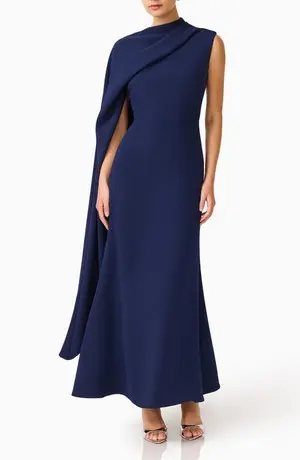 ELLIATT Leonara Asymmetric Cape Dress