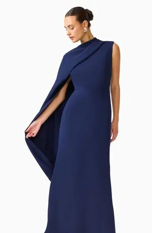 ELLIATT Leonara Asymmetric Cape Dress