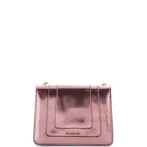 BVLGARI Serpenti Forever Square Shoulder Bag Metallic Leather Small