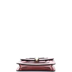 BVLGARI Serpenti Forever Square Shoulder Bag Metallic Leather Small