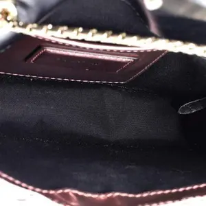 BVLGARI Serpenti Forever Square Shoulder Bag Metallic Leather Small