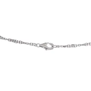 CARTIER 2 Diamonds Love Pendant Necklace 18k White Gold With Diamonds