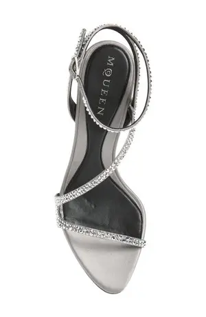Alexander McQueen Crystal Embellished Ankle Strap Sandal