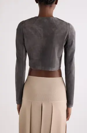 Alaïa Crop Suede Jacket
