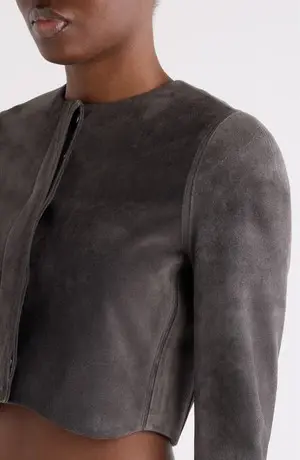 Alaïa Crop Suede Jacket