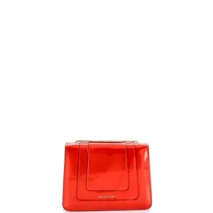 BVLGARI Serpenti Forever Square Shoulder Bag Metallic Leather Small