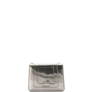 BVLGARI Serpenti Forever Square Shoulder Bag Metallic Leather Small