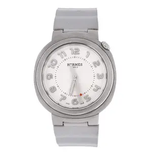 Hermès Cut Automatic Watch Stainless Steel And Rubber 36 - Metallic Silver