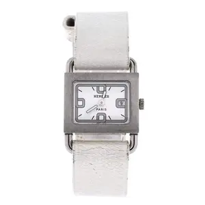 Hermès Barenia Quartz Watch Stainless Steel And Leather 21 - White