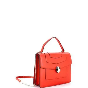 BVLGARI Serpenti Forever Top Handle Bag Leather Medium