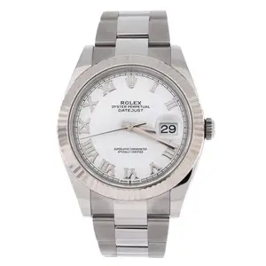 ROLEX Oyster Perpetual Datejust Automatic Watch Stainless Steel And White Gold 41 - Metallic Silver