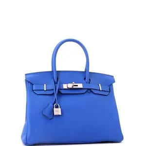 Hermès Birkin Handbag Verso Clemence With Palladium Hardware 30