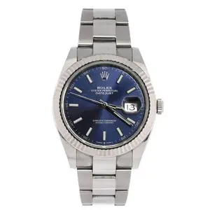 ROLEX Oyster Perpetual Datejust Automatic Watch Stainless Steel And White Gold 41 - Metallic Silver