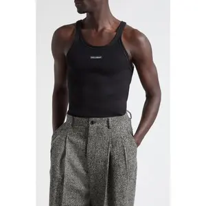Dolce & Gabbana Logo Patch Tank Top - Black