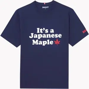 BOAST Japanese Maple Leaf Tee Navy