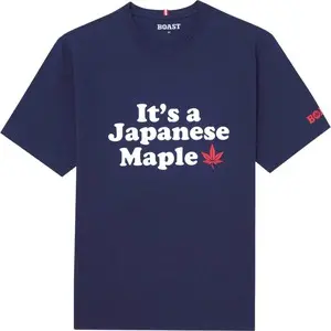 Boast Japanese Maple Leaf Tee - Navy