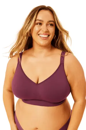 SUGAR CANDY BRA Basic Fuller Bust Wire-free Bra - Plum