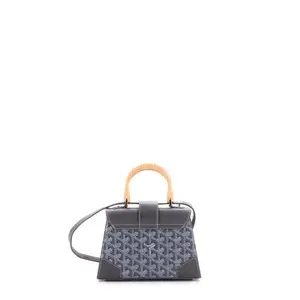 Goyard Structured Saigon Top Handle Bag Coated Canvas With Leather Mini