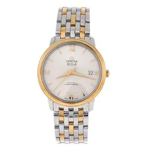 OMEGA De Ville Prestige Co-axial Chronometer Automatic Watch Stainless Steel And Yellow Gold 37 - Metallic Silver