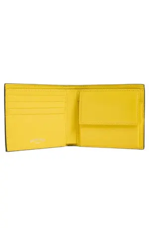 Balenciaga Snob Allover Logo Coated Canvas Bifold Wallet - Black