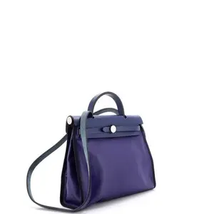 Hermès Herbag Zip Berline Vache Canvas And Leather 31