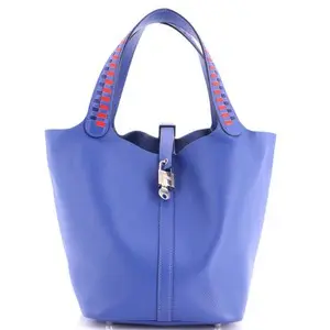 Hermès Picotin Lock Bag Tressage Epsom Mm - Blue