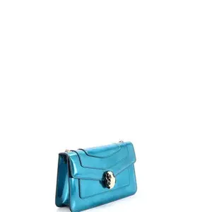 BVLGARI Serpenti Forever Shoulder Bag Metallic Leather Small