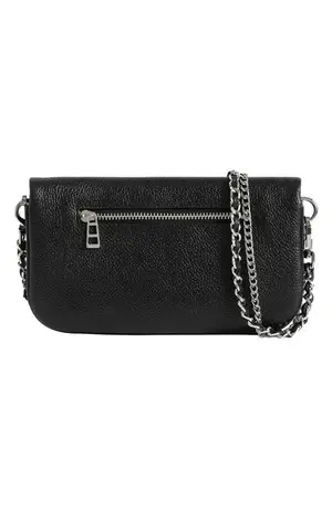 Zadig&Voltaire Rock Nano Arty Tag Leather Crossbody Bag
