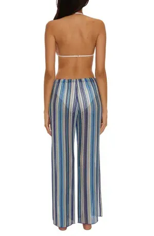 BECCA By Rebecca Virtue Seaside Striped Cover-up Pants