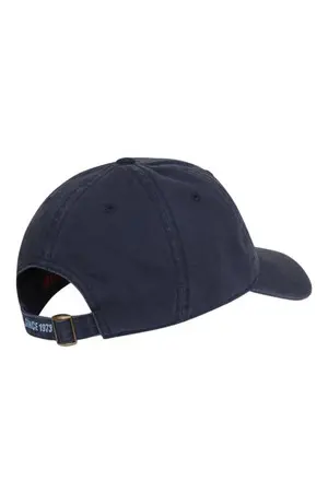 Boast Garment-washed Cotton Baseball Cap - Navy Light Blue