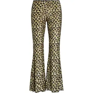 SIEDRES Jeslynn Velvet Devoré Flared Pants - Black Multi
