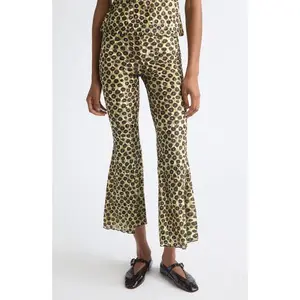SIEDRES Jeslynn Velvet Devoré Flared Pants - Black Multi