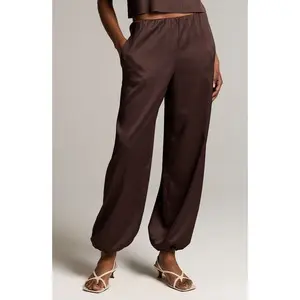 Vince Plissé Drawcord-hem Satin Pants - Iron