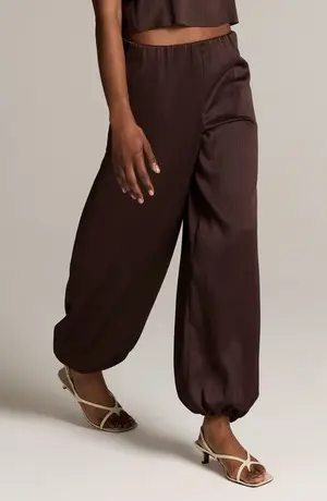 Vince Plissé Drawcord-hem Satin Pants