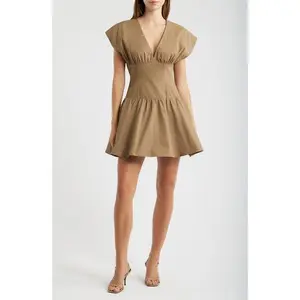 Line & Dot Hamish Minidress - Mocha