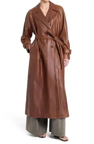 TWP Unfinished Business Leather Trench Coat