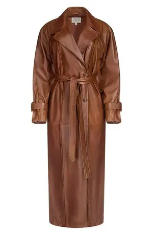 TWP Unfinished Business Leather Trench Coat