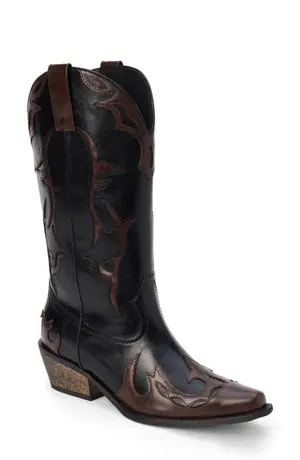 Matisse Wylie Western Boot - Black/espresso