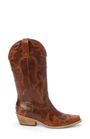 Matisse Wylie Western Boot - Brown/saddle
