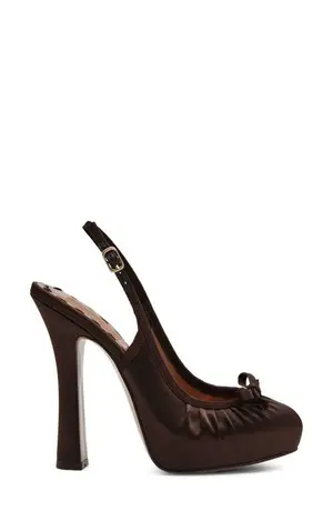 Steve Madden Sofie Satin Bow Platform Slingback Pump