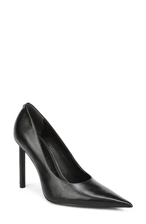 Sam Edelman Talula Pointed Toe Stiletto Pumps - Black Leather