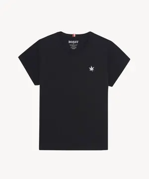 BOAST Pima Cotton T-shirt With Embroidered Logo - Black