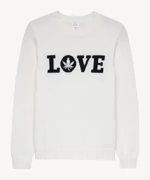 Boast Intarsia "love" Sweater - Ivory