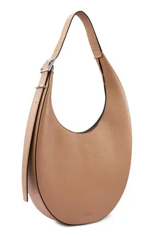BEHNO Ina Medium Pebbled Leather Crescent Bag